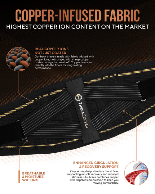 Copper Back Brace | Back Support Belt Men Women